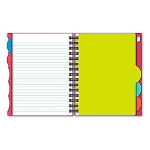 iScholar 5 Subject Poly Cover Double Wire Notebook, 8.35 x 6 Inches, Cover Color May Vary (58615)160 Sheets , Assorted