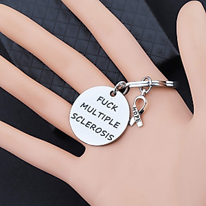 Lywjyb Birdgot Fuck Multiple Sclerosis Keychain (FUCK MS)