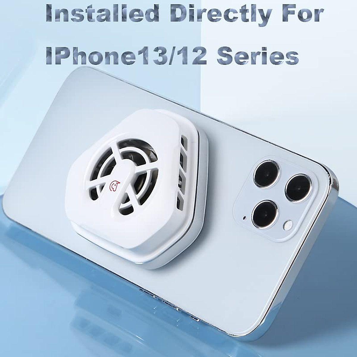 Phone Cooler Yvweos Portable Phone Cooler Magnetic Phone Cooling Fan Radiator 2A Compatible with All Mobile and iPad for Gaming, Live Streaming, Outdoor Vlog - Black