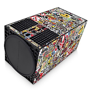 GNG Sticker Bomb Skins Compatible with Xbox Series X Console Decal Vinal Sticker + 2 Controller Set