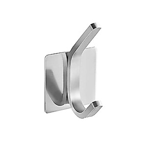 WODMB 3pcs Stainless Steel Self Adhesive Wall Coat Rack Key Holder Rack Towel Hooks Clothes Rack Hanging Hooks