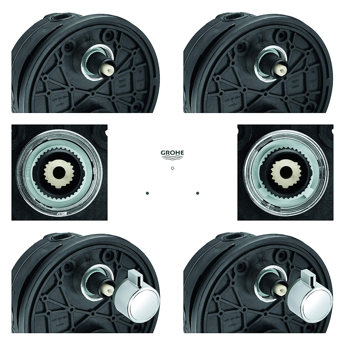 GROHE 14060000 Aquadimmer Stop Ring for Shared Function, Starlight Chrome