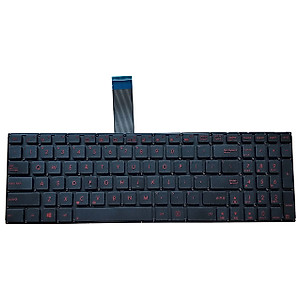 USA US Layout New Laptop Keyboard for ASUS X550 X550L K550V F550V K550JK X552W K550L Red Word Frameless