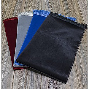 Modefa Turkish Islamic Velvet Janamaz Prayer Rug - Prayer Mat Carpet for Men and Women - Traditional Muslim Sajadah - Ramadan or Eid Gift - Solid Simple (Black)