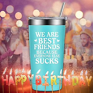 Fufendio Gifts for Women Friends - Best Friend Birthday Gifts for Women - Friendship Gifts, Valentines Day Gifts for Friend Female - Insulated Coffee Mug Tumbler Cup