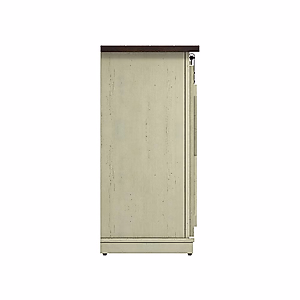 Pamari Wrangler Sliding Barn Door TV Stand, Off-White