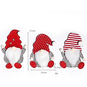 Marcol 6 Pcs Christmas Silverware Holder Pockets, Swedish Santa Gnome Tableware Spoons Forks Storage Bag, Cutlery Holders Xmas Pcs Christmas Gnome Silverware Holder Pockets