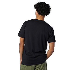 New Balance Men's Heather Tech Short Sleeve, Black , Large