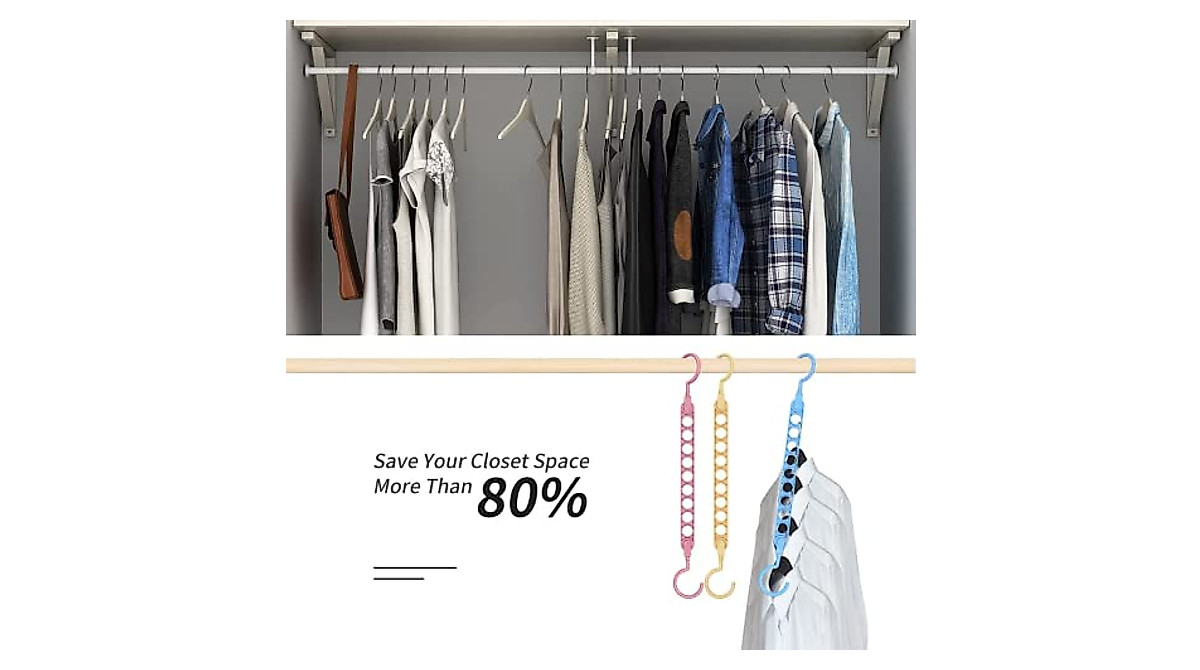 Fun Land 6-Pack Space-Saving Closet Organizers | Durable Heavy Clothes ...