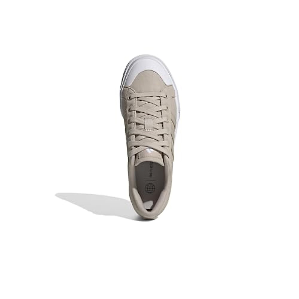 adidas Women's Bravada 2.0 Platform Shoe Skate, Wonder Beige/Wonder Beige/White, 7.5