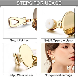 LOLIAS 11Pairs Clip On Earrings for Women,Bohemian Statement Earrings Geometric Rattan Tassel Hoop Heart Pearl Dangle Earrings Palm Leaf Dangle Earrings Tropical Clipon Earrings Non Piercing