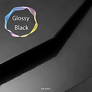 PACKGILO 1PCS Black Gift Box with Ribbon 9.5x7x4 Inches，Sturdy Gift Box with Lid for Gift Packaging, Foldable Magnetic Closure Storage Boxes, Bridesmaid proposal box, Rectangle Collapsible Box