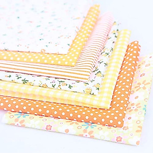 MOTTDAM 70 pcs Quilting Fabric Squares, 9.8"x 9.8" (25cm x 25cm) Cotton Quilting Fabric Floral Printed Fat Squares Fabric Bundles ​for Patchwork Sewing DIY Craft