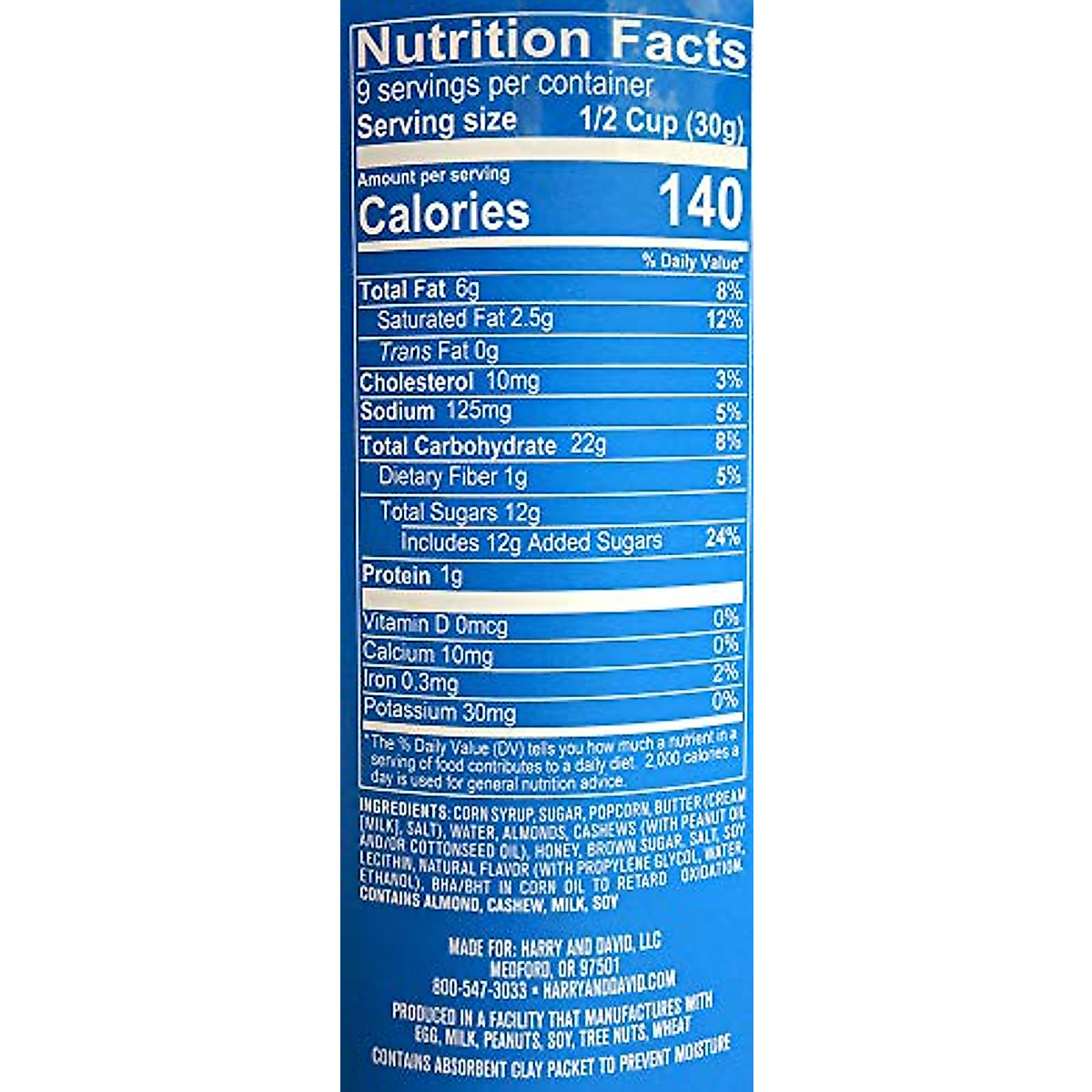 Harry & David Classic Caramel Moose Munch Premium Popcorn Holiday Canister