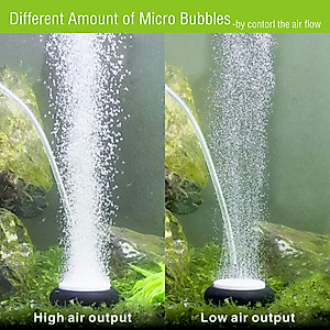 hygger Aquarium Air Stone, Bubble Stone Fish Tank Oxygen Stone Ultra Silent Deep Dissolving Oxygen Diffuser Kit for Aquarium Fish Tank and Hydroponic