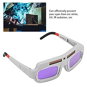 Sougan Welding Glasses, Auto Darkening Welding Goggles Solar Powered Eyes Safety Protective Lens Glasses Welder Glasses Welding Mask PC Glasses for Professional Eye Protection
