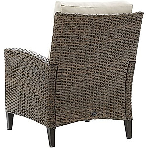 Crosley Furniture CO7160-LB Rockport Outdoor Wicker High Back Arm Chair, Light Brown