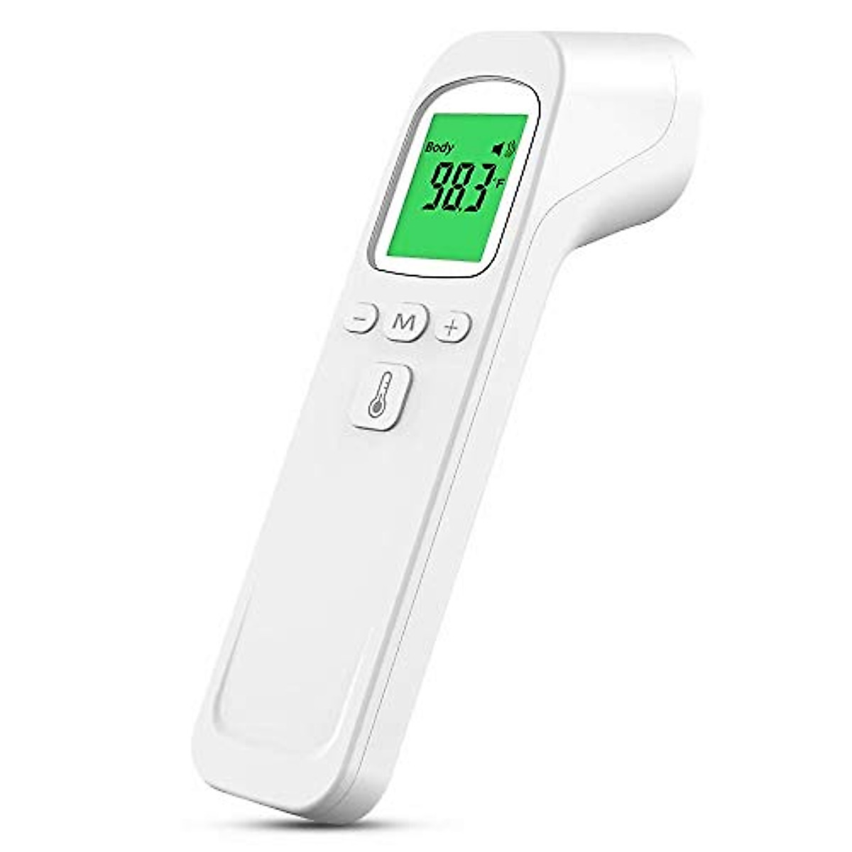 WORUIJIA Forehead Thermometer for Adults，Baby Digital Thermometer with Accurate Instant Readings, Fever Alarm and Memory Function, No Contact Infrared Thermometer for All People, White, WOFKAN004