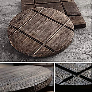 3 Pack 11 Inch Large Wood Trivet for Hot Dishes Pots and Pans Farmhouse Kitchen Trivet Wooden Rustic Bamboo Trivets Decorative Countertops Stove Trivets