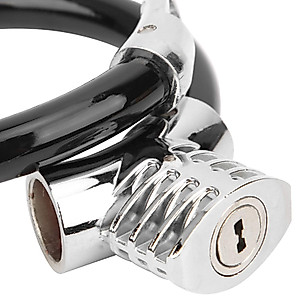 HERCHR Bike Lock Cable, Portable Bike Locks Heavy Duty Anti Theft with 2 Keys for Mountain/Road Bikes