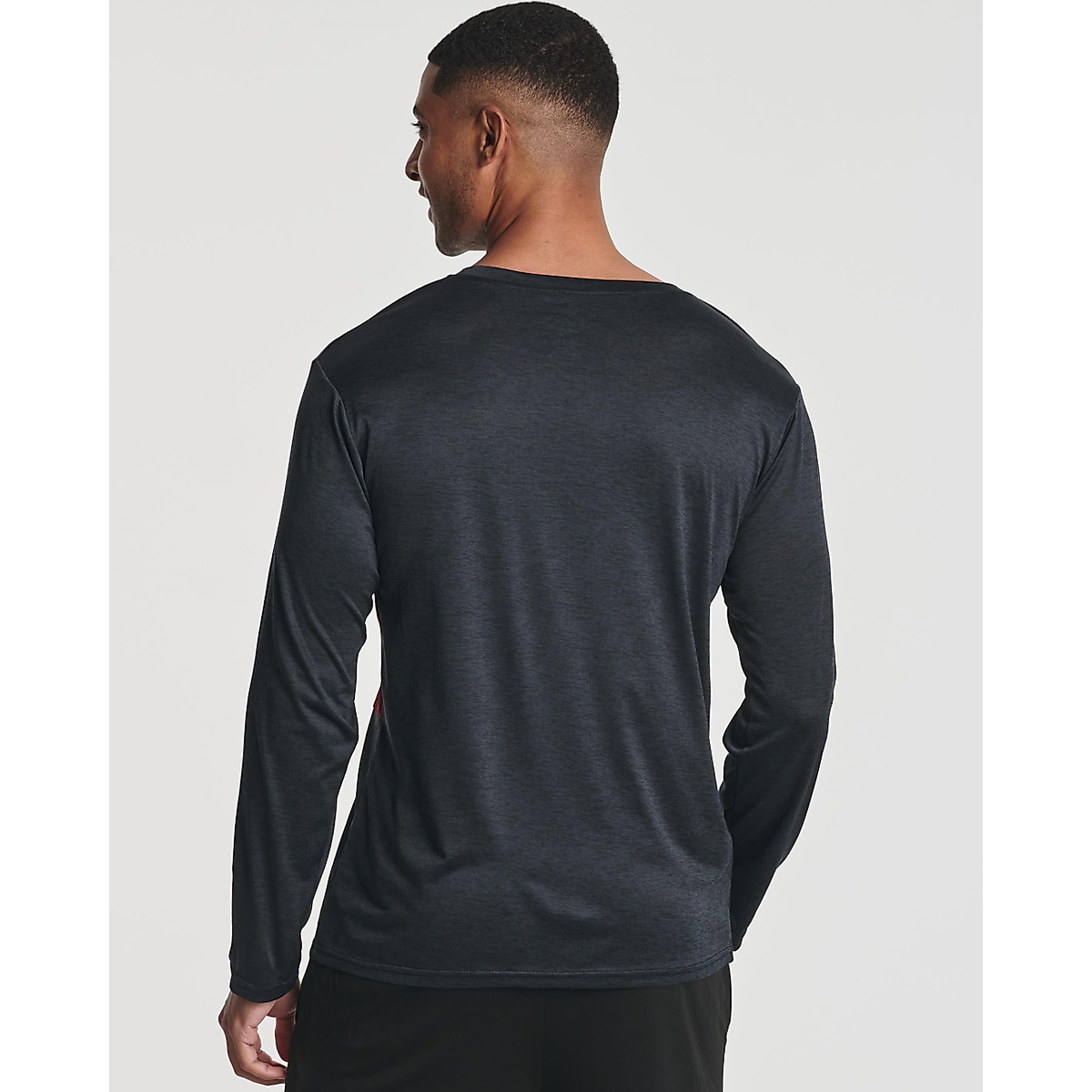 Real Essentials Mens Long Sleeve T-Shirt Fishing Swim Hiking Beach UV UPF SPF Sun Protection Workout Clothes Quick Dry Fit Gym Tee Shirt Athletic Active Running Sport Top Water, Set 4, L, Pack of 4