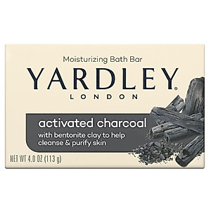 Yardley Activated Charcoal Bath Bar 4oz - 3 Pack