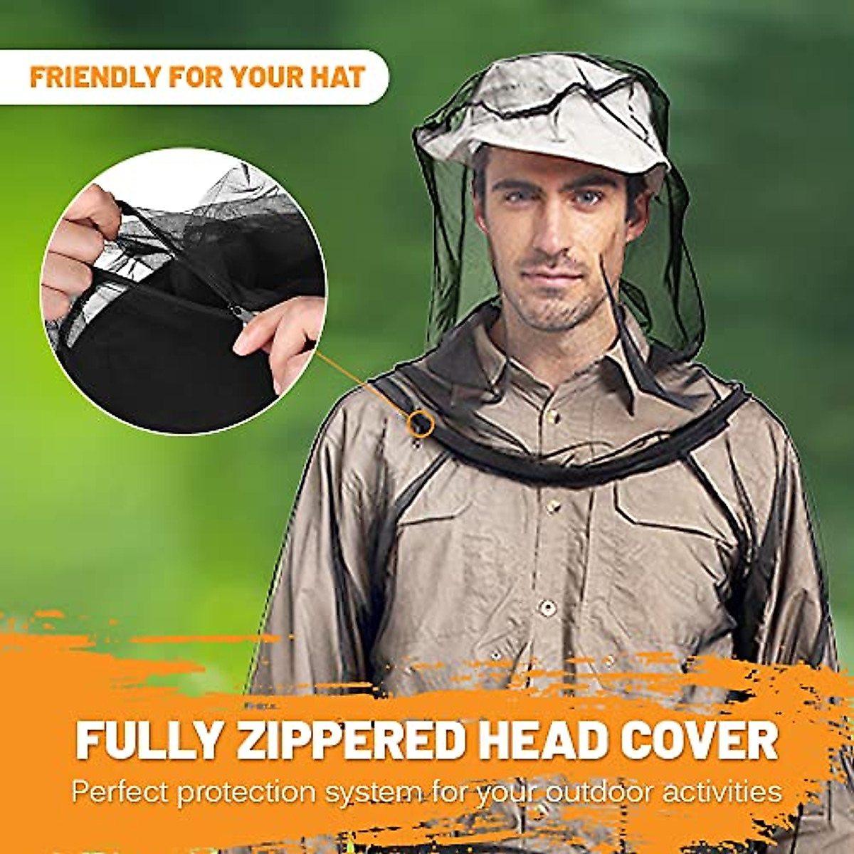 LIXADA Mesh Suit Set with Jacket Hood, Mitts, Socks & Storage Sack - Ultra-fine Net Mesh Clothing for Fishing Hiking Camping