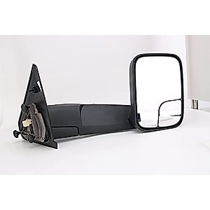 PZ TOWING MIRROR Replacement Fit For 2002-2009 RAM PAIR POWERED HEATED Without SIGNAL BLACK