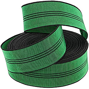 JEUIHAU 2.7 Inches x 65.6 Feet Sofa Elastic Webbing, Black Elastic Webbing Band, DIY Upholstery, Repair and Modification, Stretchy Spring Alternative, Sofa, Couch, Chair Webbing
