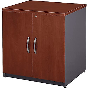 Two Door Storage Cabinet Hansen Cherry/Graphite Gray