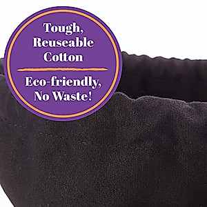 Halloween Trick or Treat Candy Bag | Washable Canvas Tote Bag | Drawstring Bag for Halloween Candy | Ghost