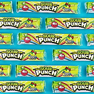 Sour Punch Rainbow Sour Straws, 2 Ounce (Pack of 24)