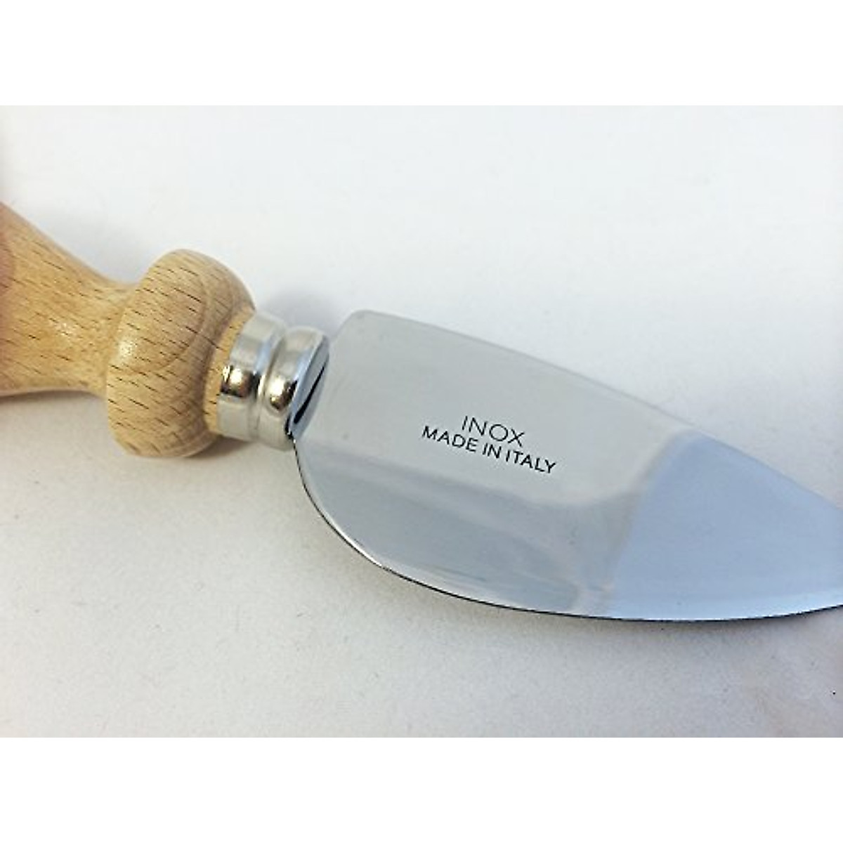 Eppicotispai Stainless Steel Parmesan/Hard Cheese Knife with Wooden Handle, 6-5/8-Inch