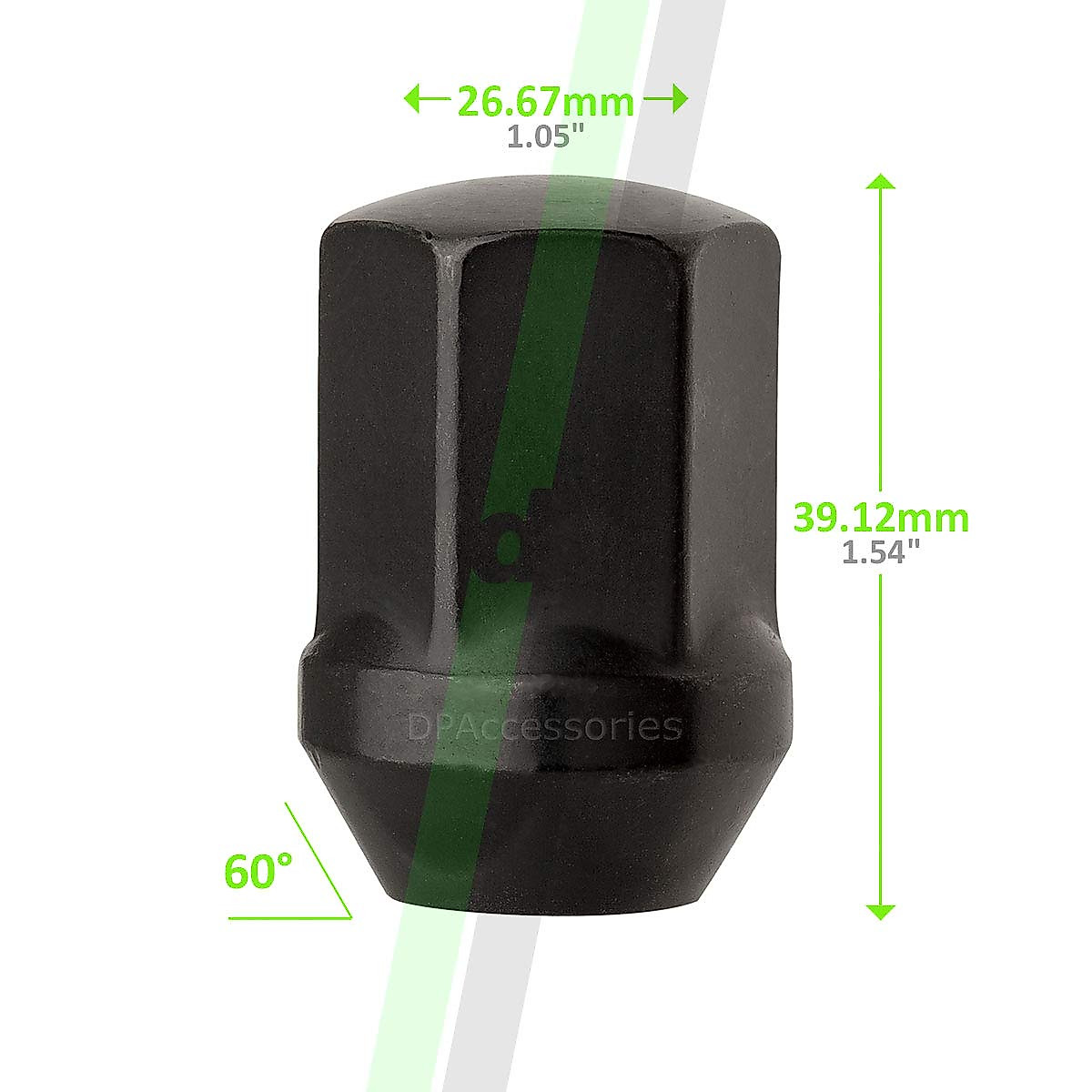 DPAccessories 20 Black Lug Nuts for Chrysler 300 Dodge Charger Challenger - Replaces 6509422AA LCB3D8HEOBK04020