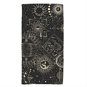 ZHIMI Hand Towel Absorbent ﻿Moon Phases Towel Kitchen Fingertip Towel Soft Bath Face Towel 15x30 Inch Wash Cloths Durable for Bathroom Gym Yoga Spa Beach