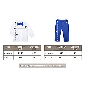 Lilax Baby Boy Gentleman Tuxedo Outfit Infant 4 Piece Set 0-3 Months Royal Blue
