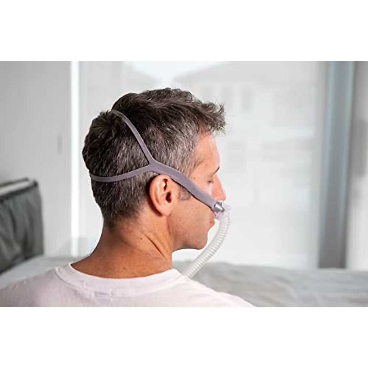 Headgear Strap Replacement for ResMed AirFit P10™ Nasal Pillow CPAP Mask by Snugell™ | Grey Color | Pack of Two| Four Adjustment Clips| Durable Premium Nylon Material | Maximum Adaptability & Comfort