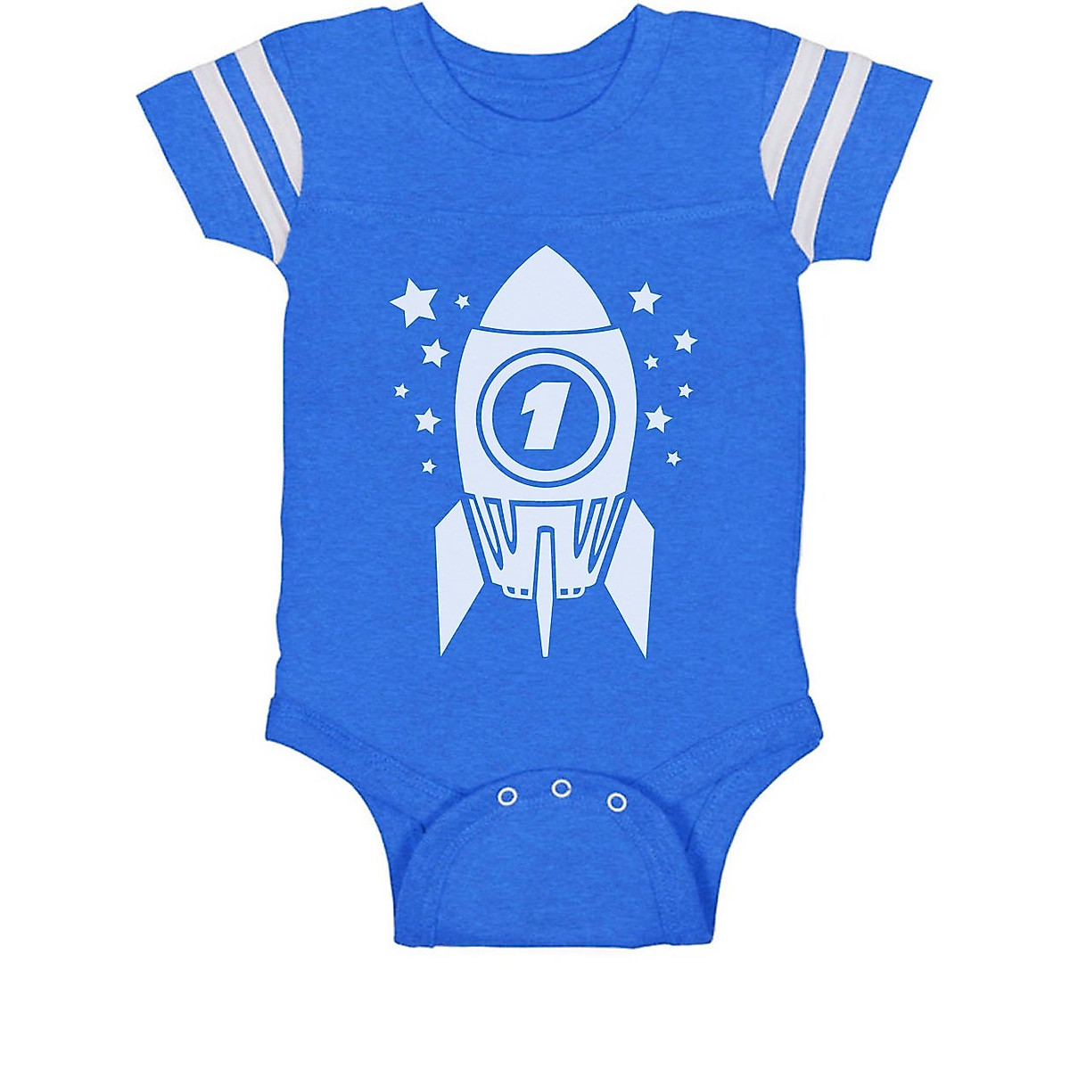 1st Birthday Outfit Space Rocket One Year Old Gift Cute Baby Bodysuit 18M Blue