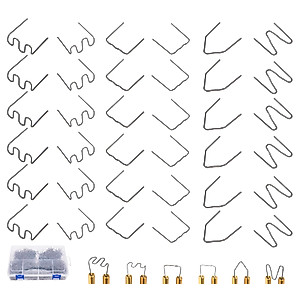 Plastic Welder Staples, 1200 pcs Hot Staples Plastic Repair Kit, Welding Hot Staples Wave, Corner & Flat for Repair Car Bumpers Hot Stapler Staples - Plastic Weld Hot Staples (0.8 0.6mm)