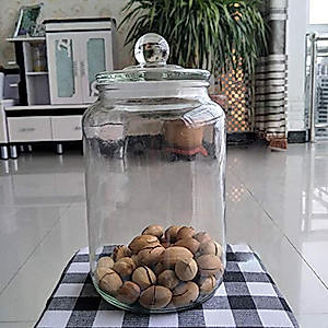 Glass Jars 64oz,Candy Jar with Lid For Household,Food Grade Clear Jars (2 Pack)