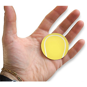 Novel Merk Tennis Sports Ball Vinyl Stickers - 2” Round Individual Decals for Laptop, Water Bottle, Phone, Party Favors, & Decor - Adheres to Clean Surfaces Waterproof & Repositionable (20)