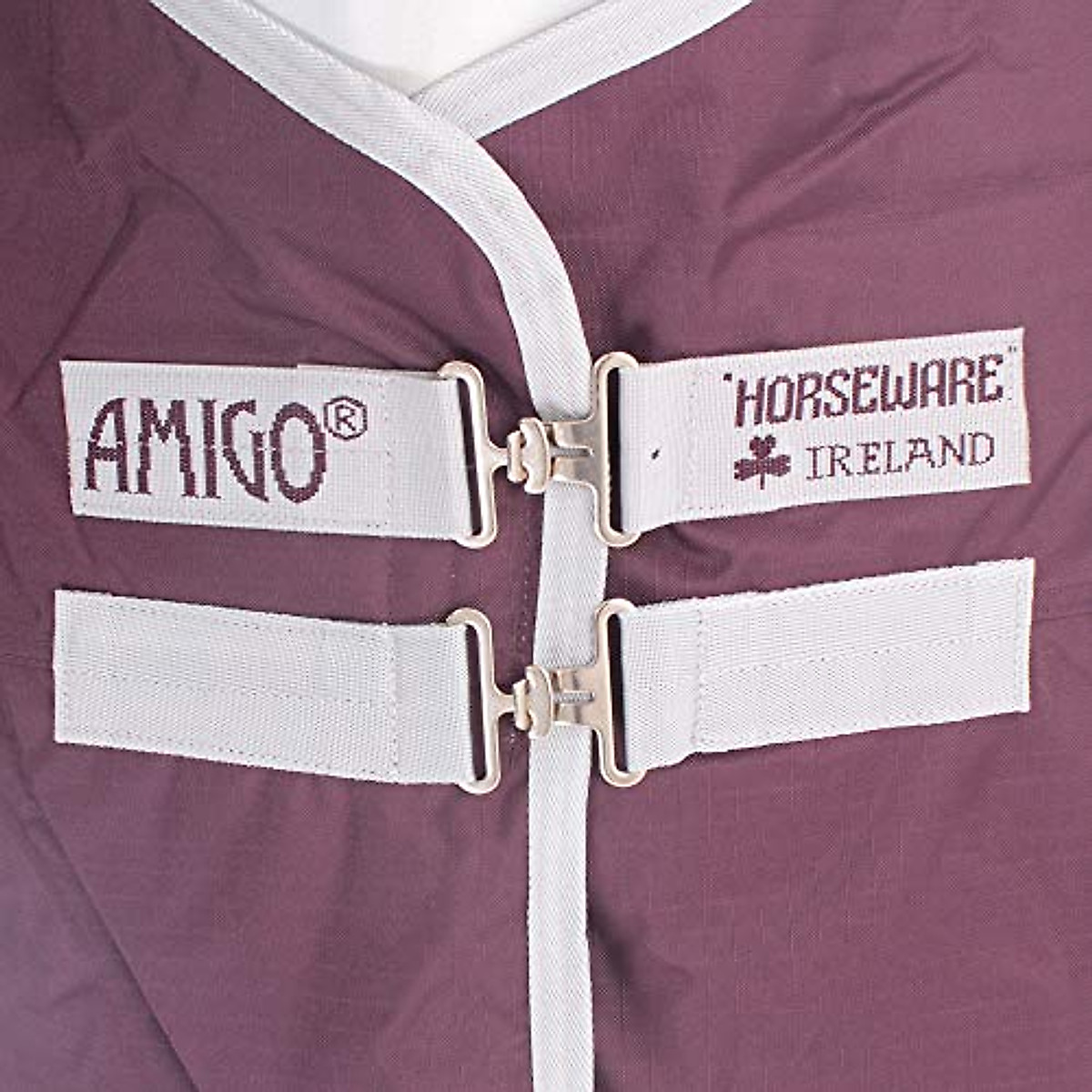 Horseware Ireland Amigo Hero Ripstop Turnout Blanket (50g Medium-Lite), Size: 78, Color: Fig (Silver Trim)