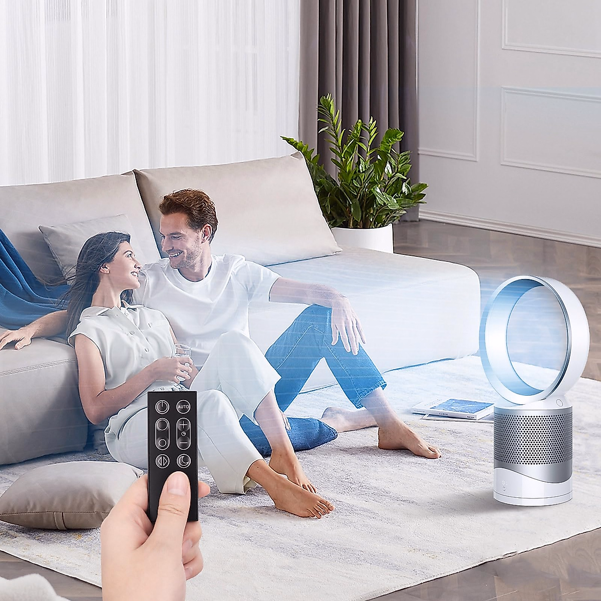 967400-01 Magnetic Remote Control for Dyson Pure Cool Link DP01 DP03 TP02 TP03 Air Purifier Fan - Built-in Battery