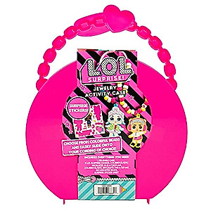 L.O.L. Surprise! Jewelry Activity Case, Create Your Own LOL Surprise Jewelry, Bead Kit Great for Travel and On-The-Go, 100+ Custom Accessories, DIY Jewelry Kit for Kids Ages 5, 6, 7, 8, 9