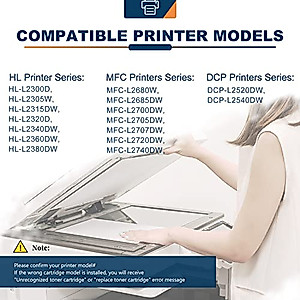High Yield TN660 TN630 Black Toner Cartridge Replacement for Brother TN-660 630 to Use with MFC-L2700DW L2720DW L2740DW HL-L2300D L2320D L2360DW L2380DW DCP-L2540DW Laserjet Printer（2 Pack）