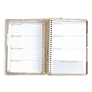 Paper House Productions Harry Potter 12 Month Undated 7.5" Planner with Month and Event Flag Stickers - Hogwarts Founders Crest