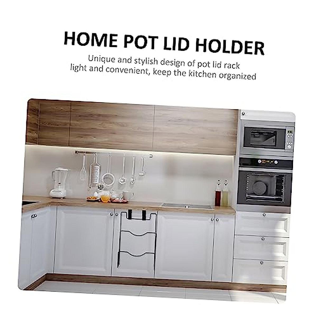 YARNOW Kitchen Cabinet Door Lid Holder Cutting Board Holder Stand Pan Lid Holder Metal Brackets Pans Organizer Rack Wall Mounted Lid Rack Pot Lids Holder Pot Lid Holder for Kitchen Iron