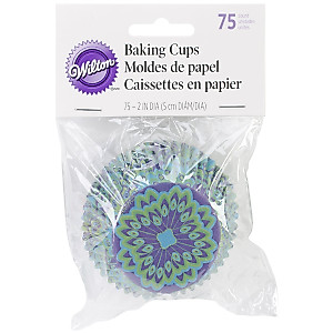 Wilton Standard Baking Cups, Peacock, 75-Pack