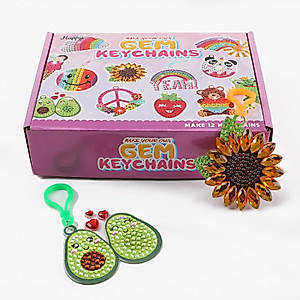 Happy makers Big Gem Diamond Art Painting Arts Crafts Keychains Suncatchers Kits for Gifts, Mosaic Painting Kit by Numbers for Teens Toddler DIY Create Your Own Motivational Frog