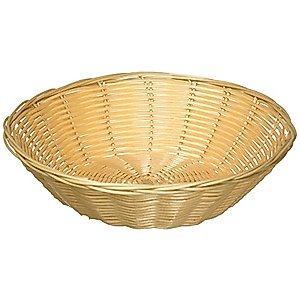 Winco Round Woven Basket, 9-Inch by 2.75-Inch, Natural
